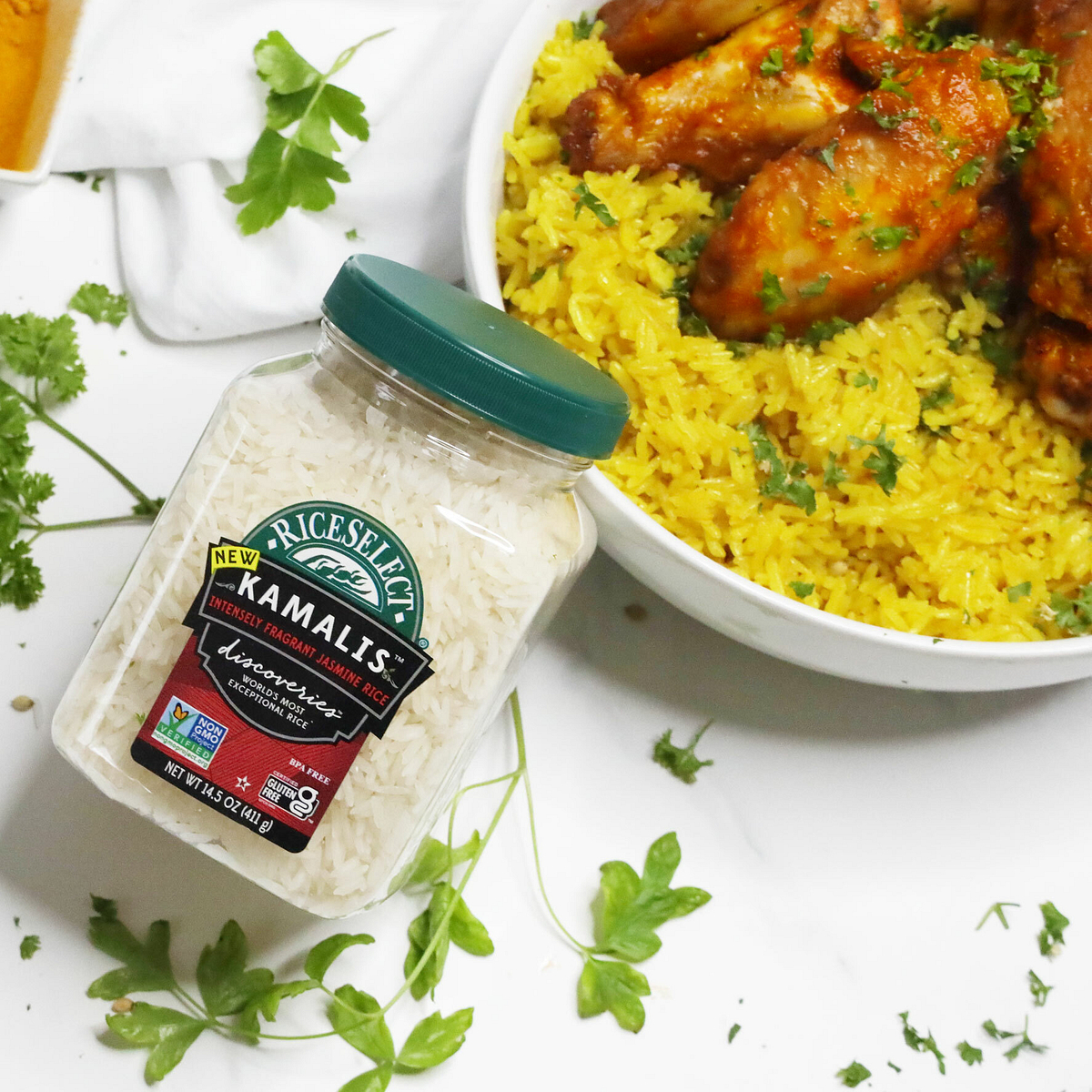 RiceSelect® | Savourous Turmeric Kamalis™ Rice with AirFried Chicken…