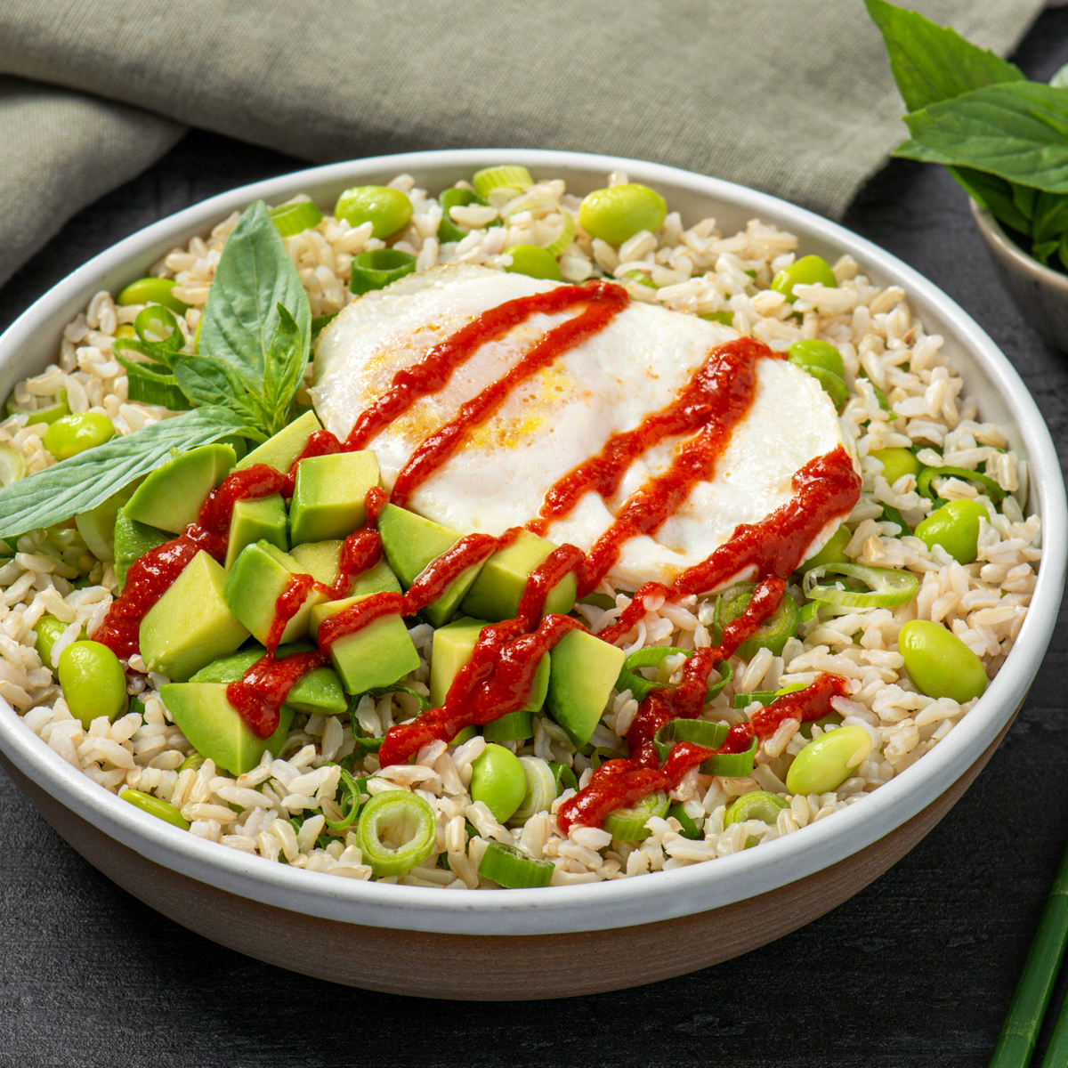 RiceSelect® | Egg & Edamame Brown Rice Bowl | Rice Bowl Recipe