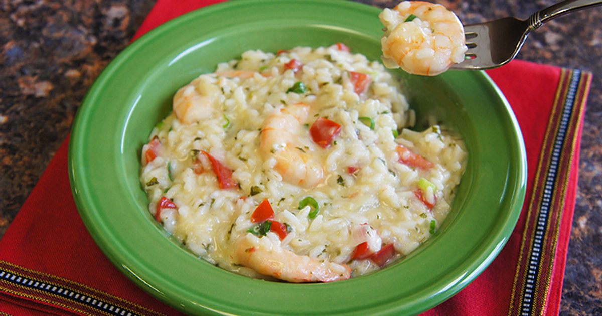RiceSelect® | Cilantro Cream Risotto with Shrimp | RiceSelect®